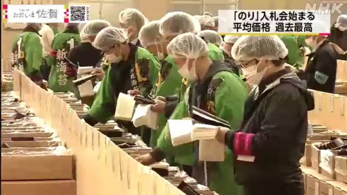 Saga’s First Nori Auction Sets Record High Prices | Fukuoka Now